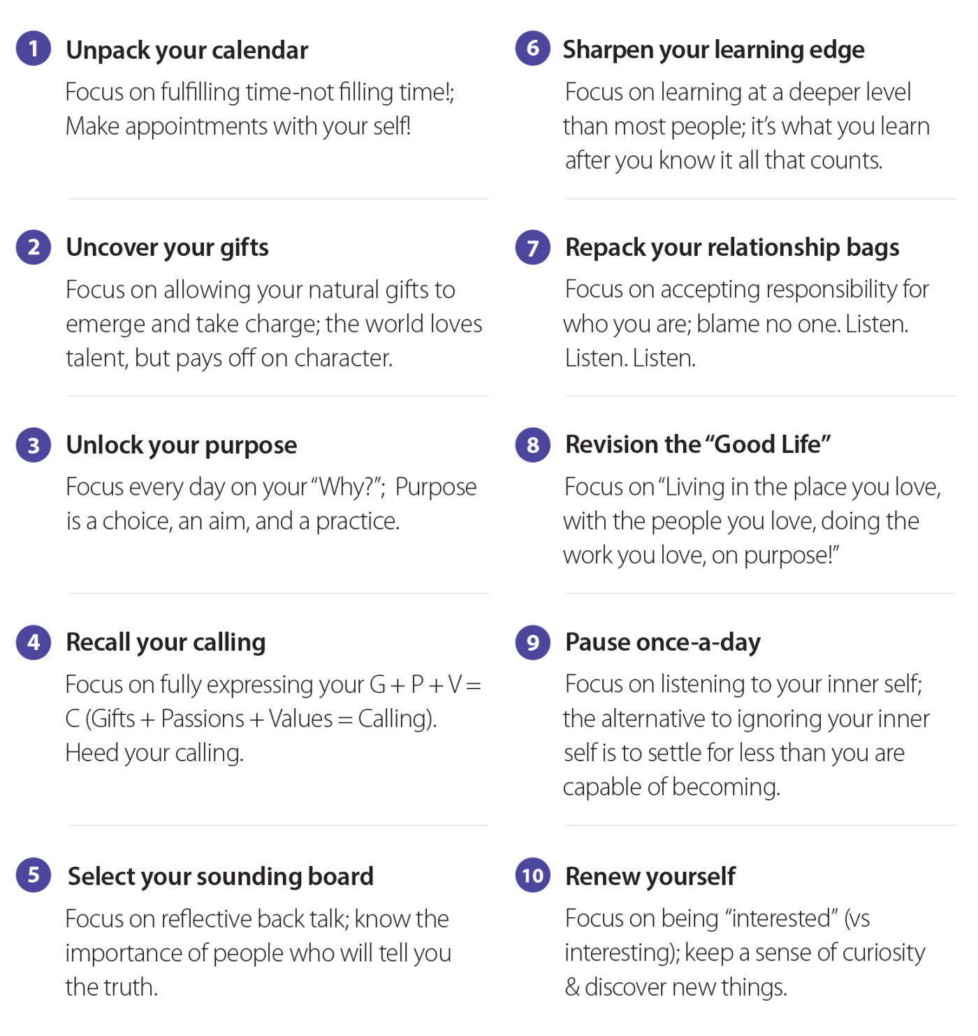 10 Ways to Renew Yourself - Richard Leider